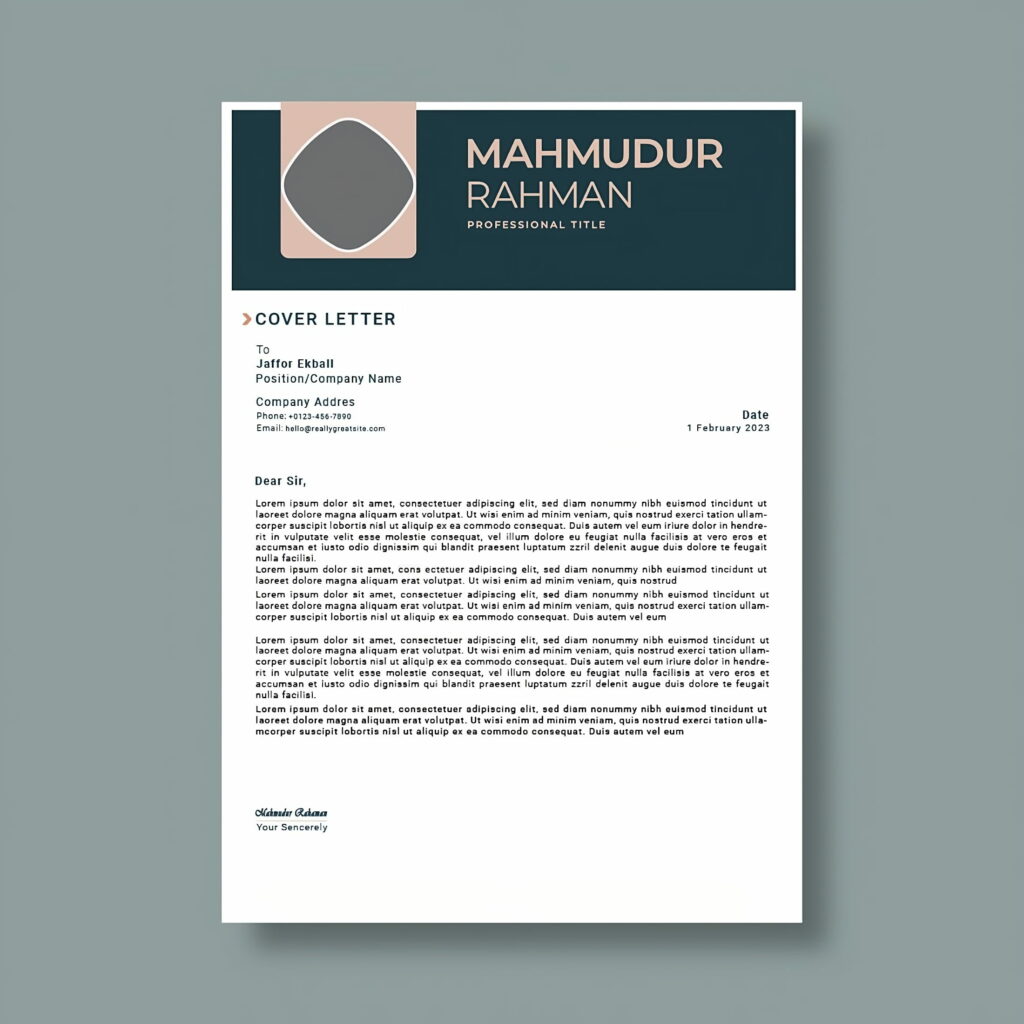 Clear & Modern Professional Resume CV Template - MasterBundles