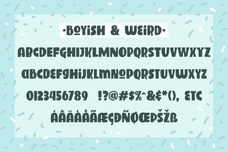 Boyish & Weird, a strange font – MasterBundles