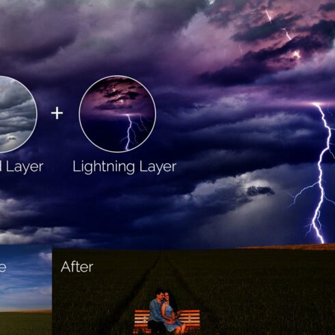 21 Lightning Photoshop Overlays – MasterBundles