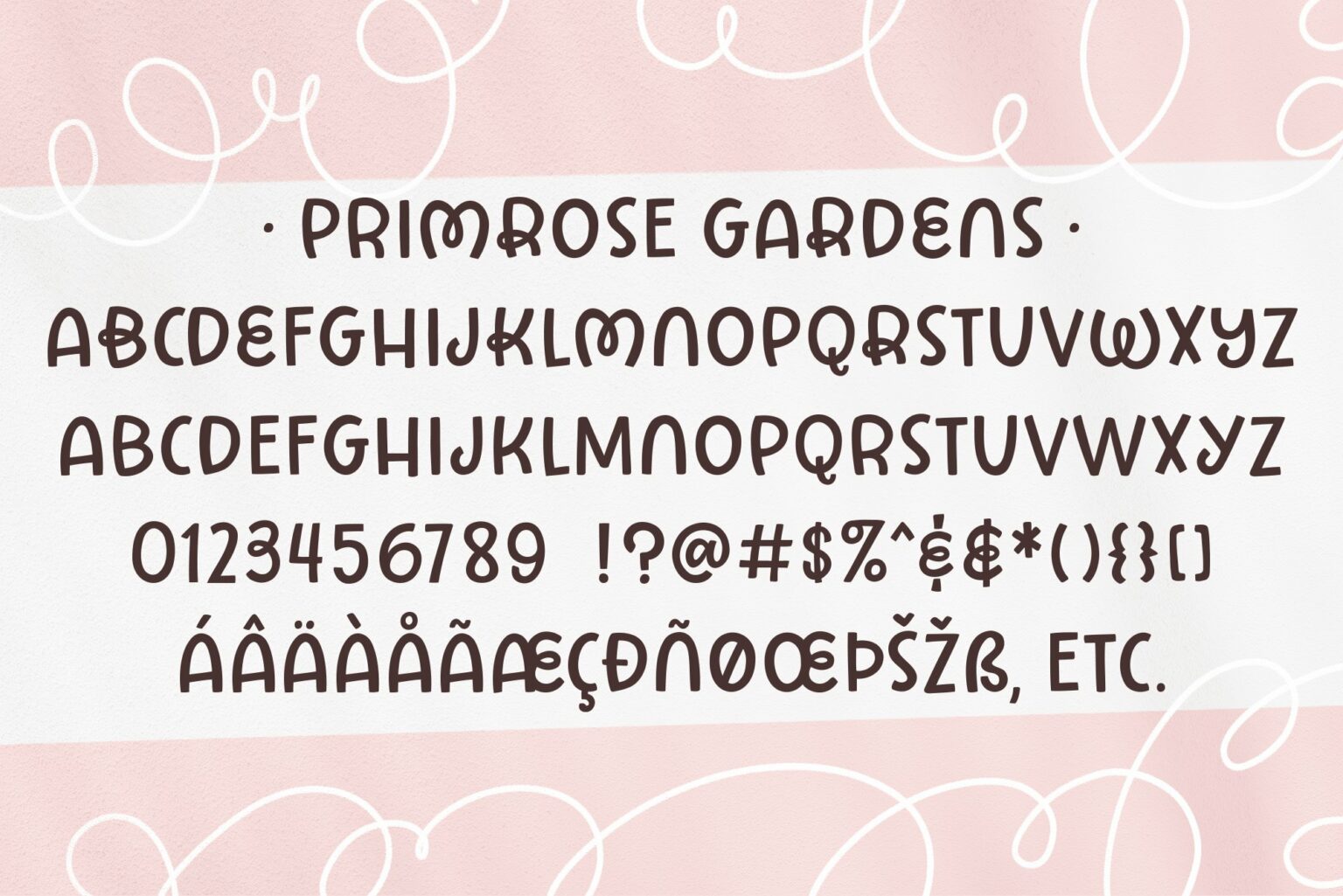 Primrose Gardens a lovely loopy font – MasterBundles