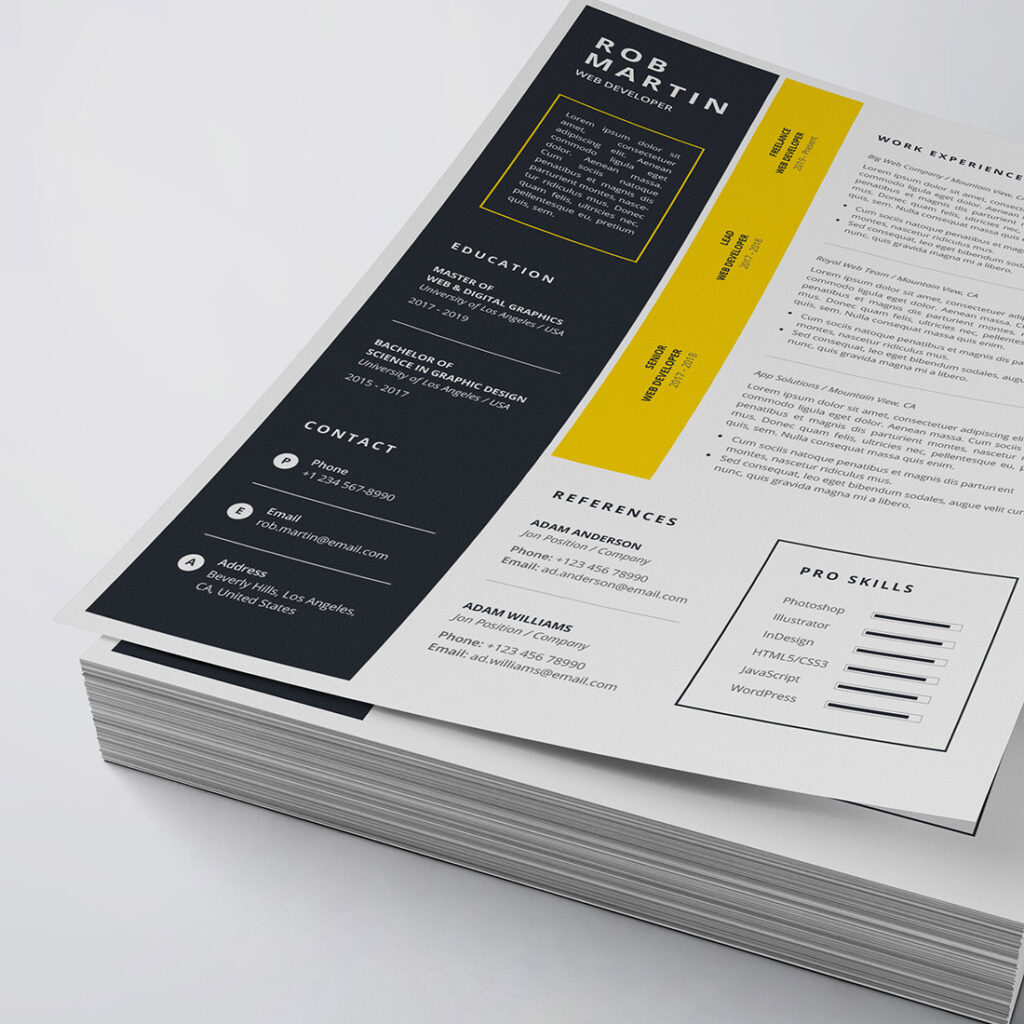 Modern Business Resume Template - MasterBundles