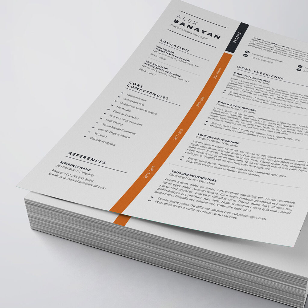 Doctor Resume/CV Template Design - MasterBundles