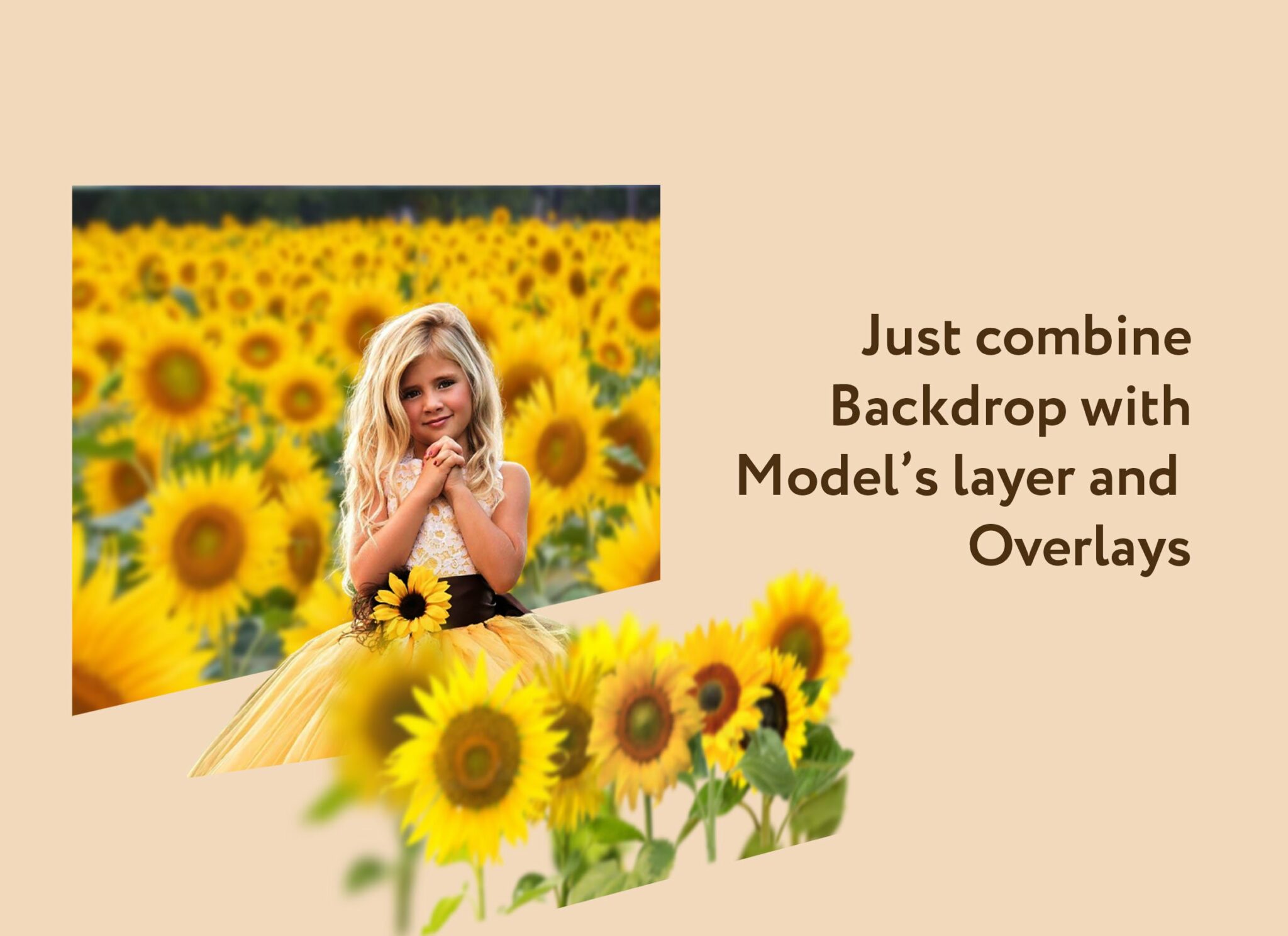 Sunflower Photo Overlays + Backdrops – MasterBundles