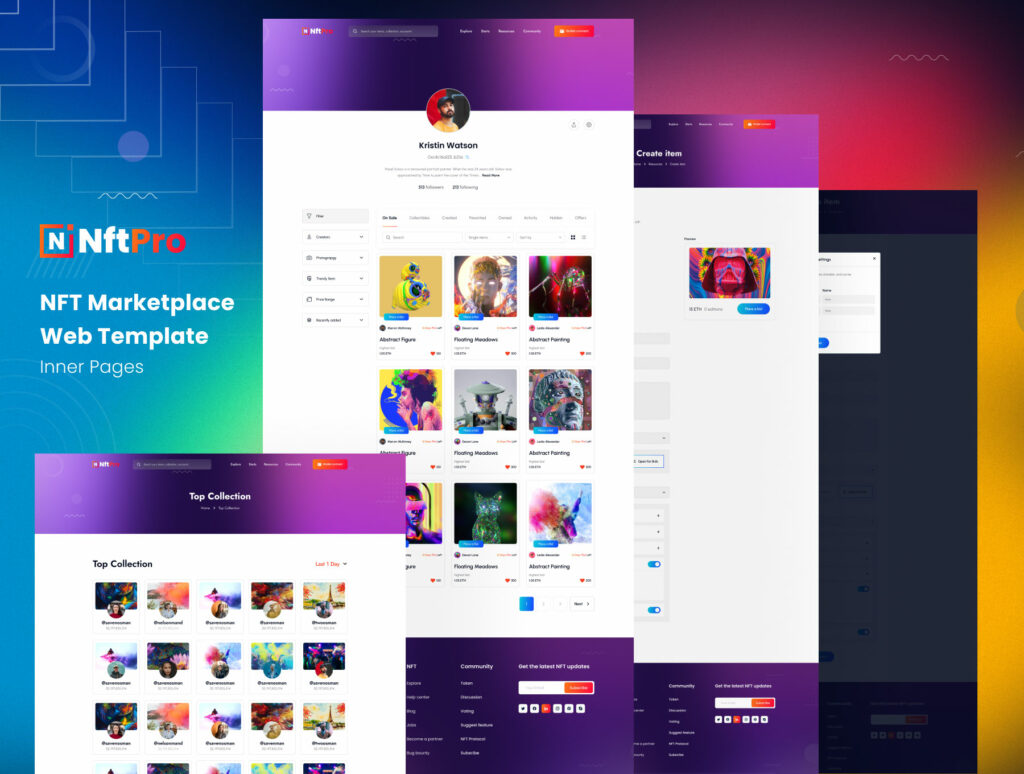 NftPro – NFT Marketplace Website Template - MasterBundles