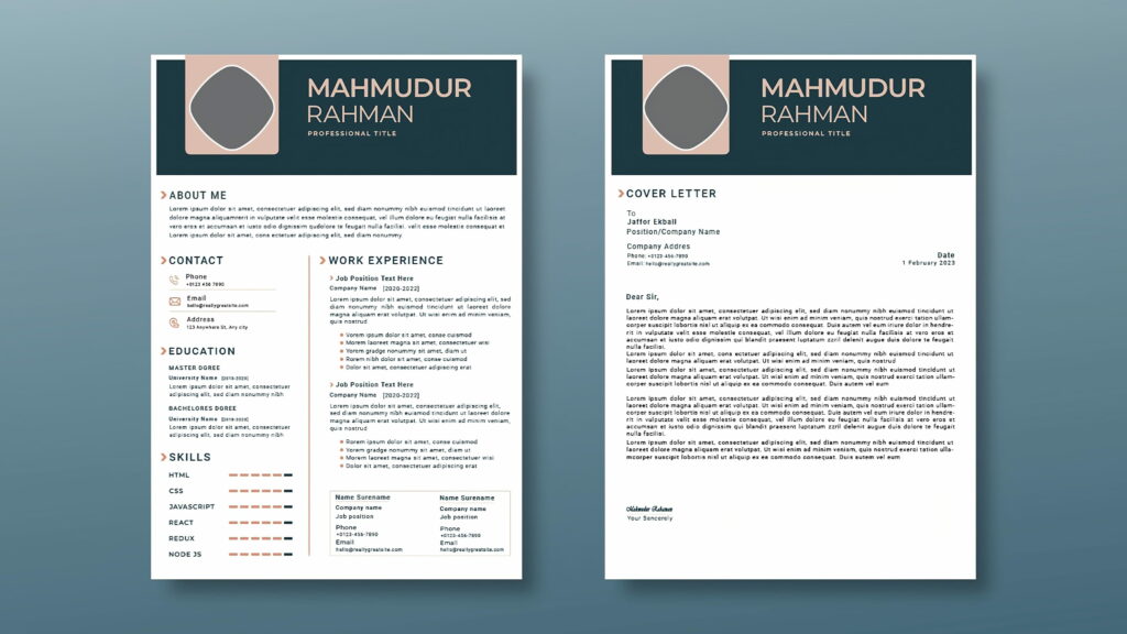 Clear & Modern Professional Resume CV Template - MasterBundles