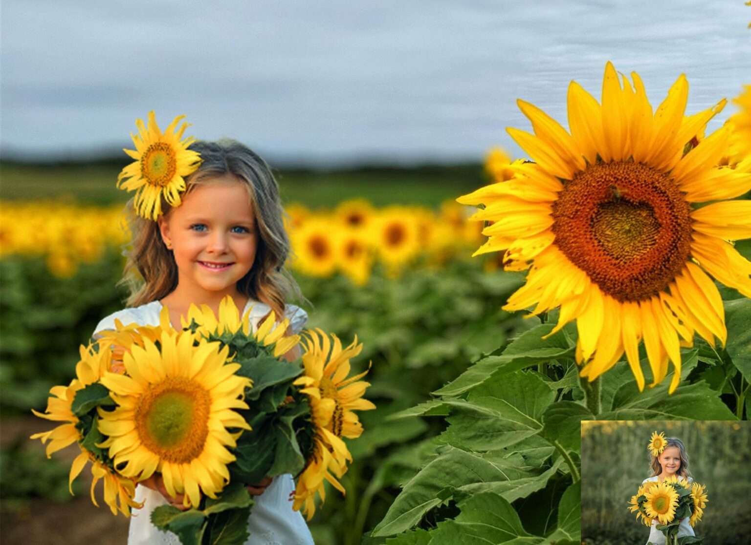 Sunflower Photo Overlays + Backdrops – MasterBundles