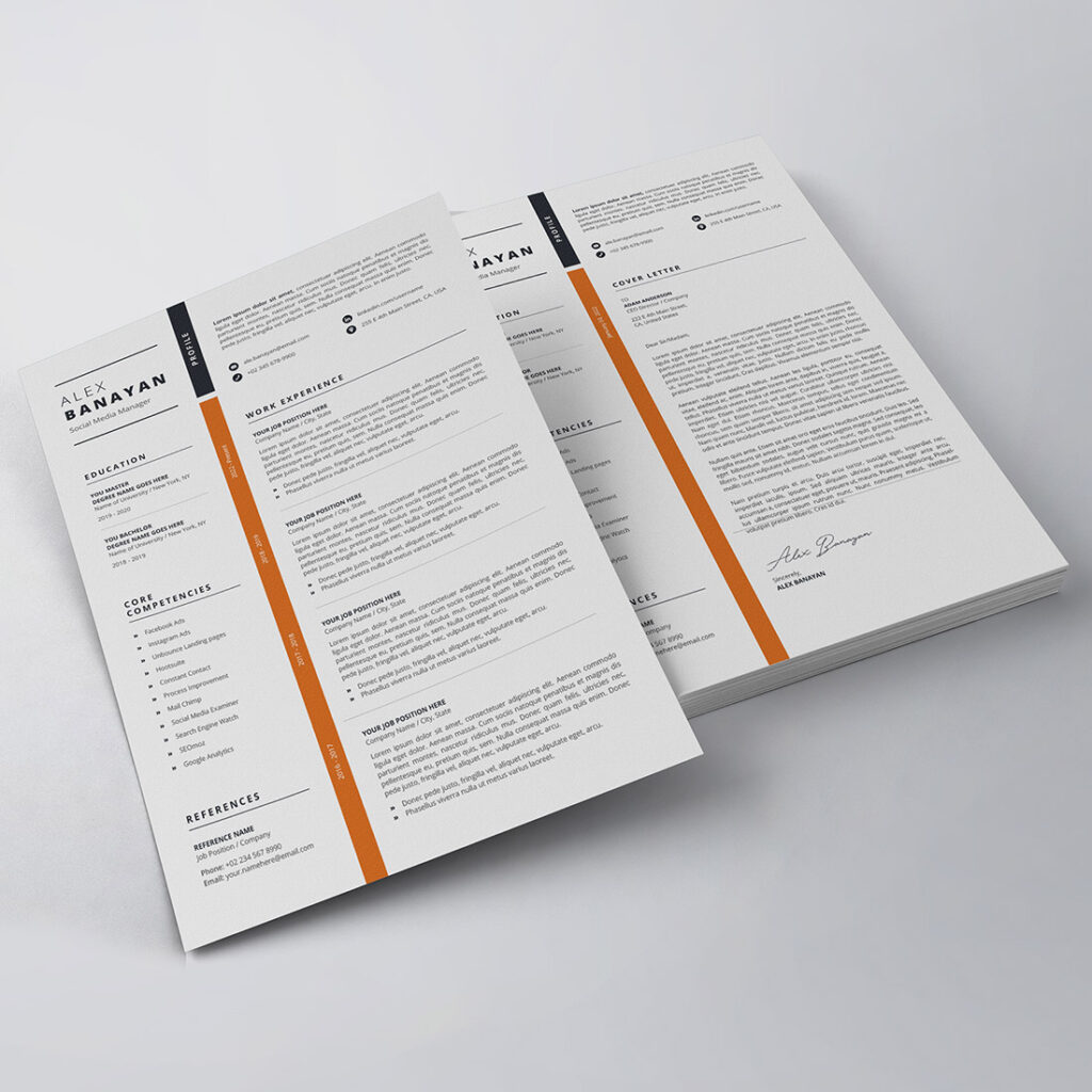 Doctor Resume/CV Template Design - MasterBundles