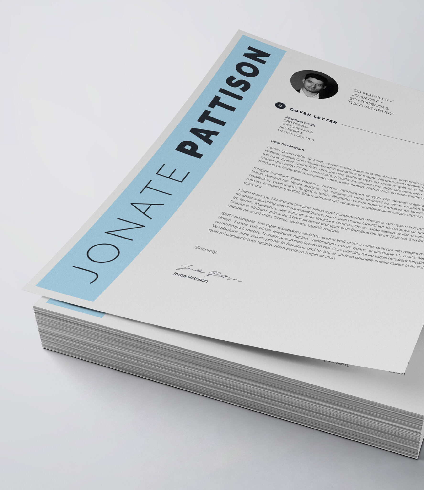 Professional Resume/CV Template Design - MasterBundles