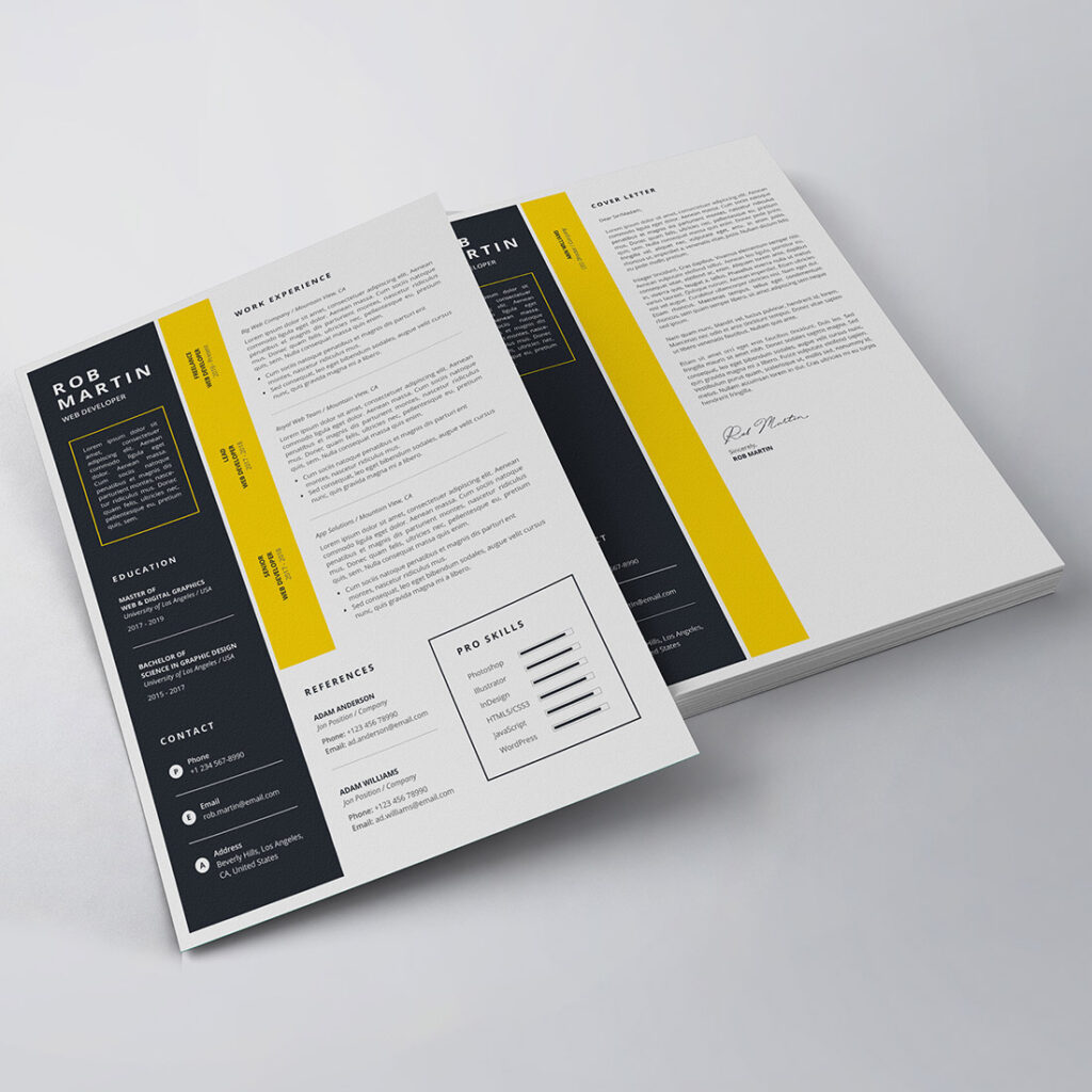 Modern Business Resume Template - MasterBundles