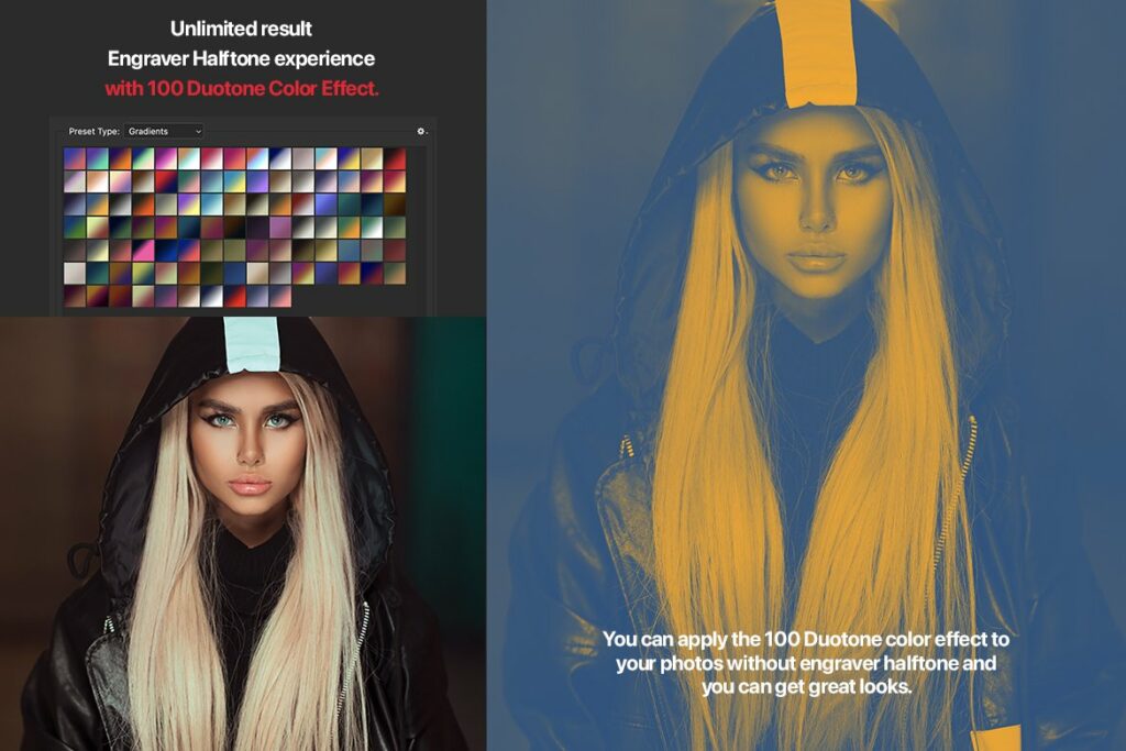 Engrave Halftone Pro Ps Action – MasterBundles