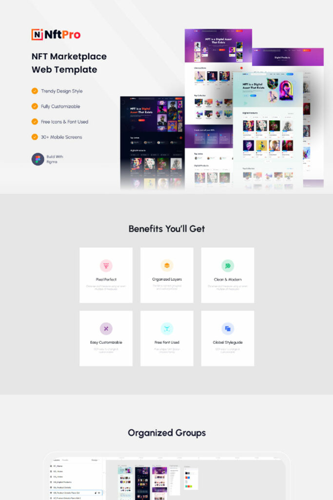 NftPro – NFT Marketplace Website Template - MasterBundles