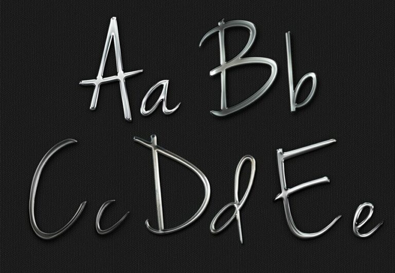 5 Realistic Pro Chrome Layer Styles – MasterBundles