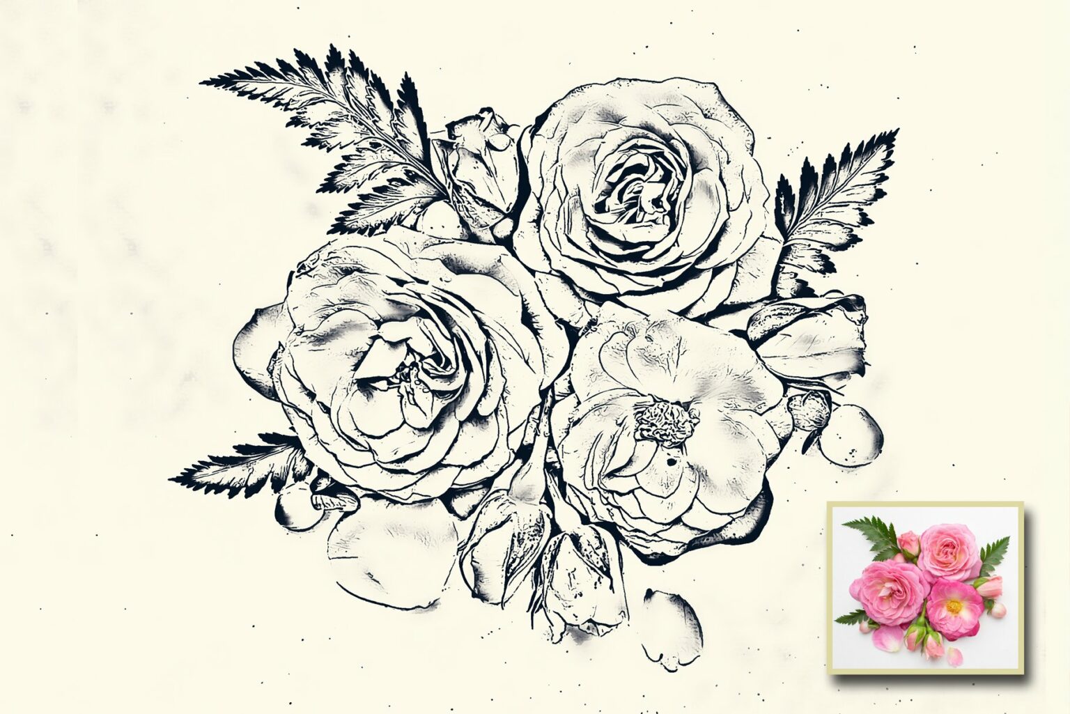 B&W Line Art Photoshop Action – MasterBundles