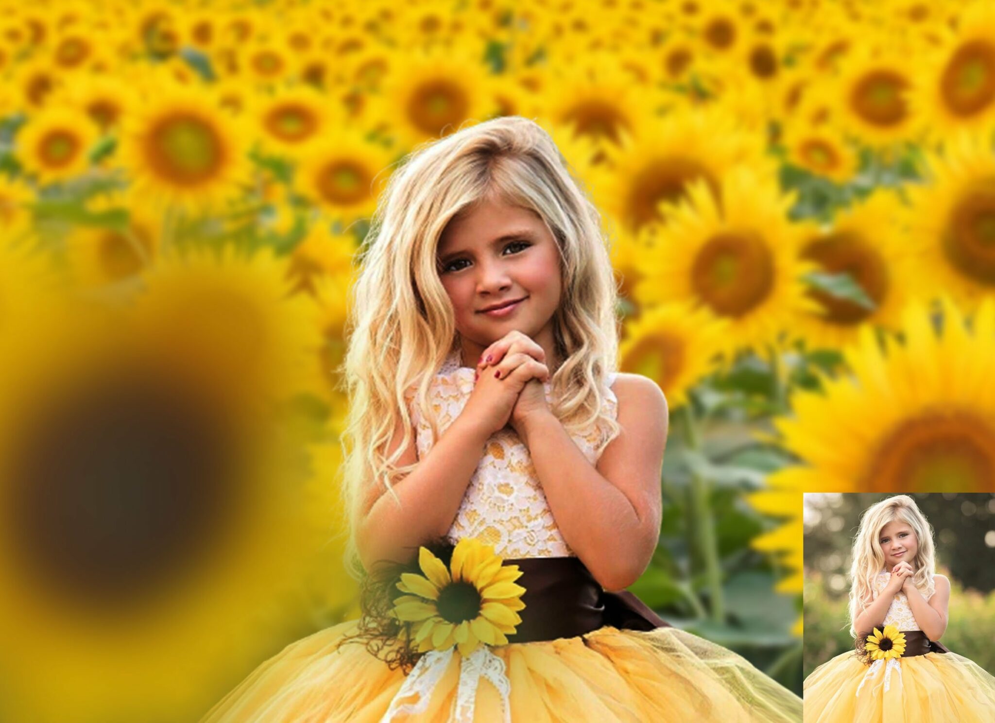 Sunflower Photo Overlays + Backdrops – MasterBundles