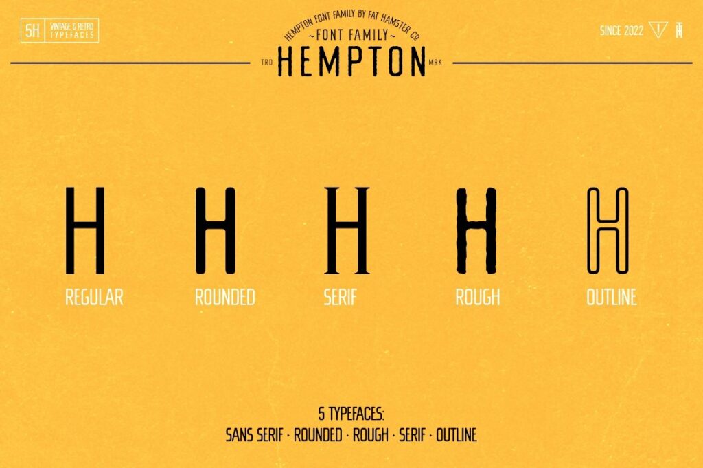 HEMPTON vintage font family – MasterBundles