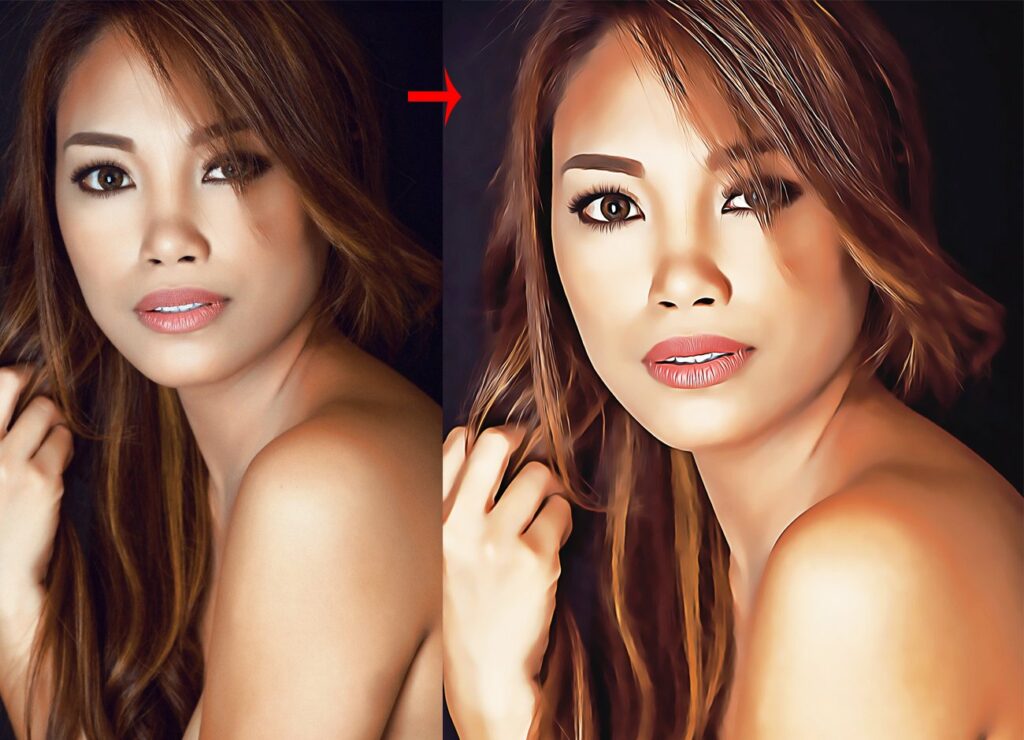 Real Oil Portrait Photoshop Action – MasterBundles