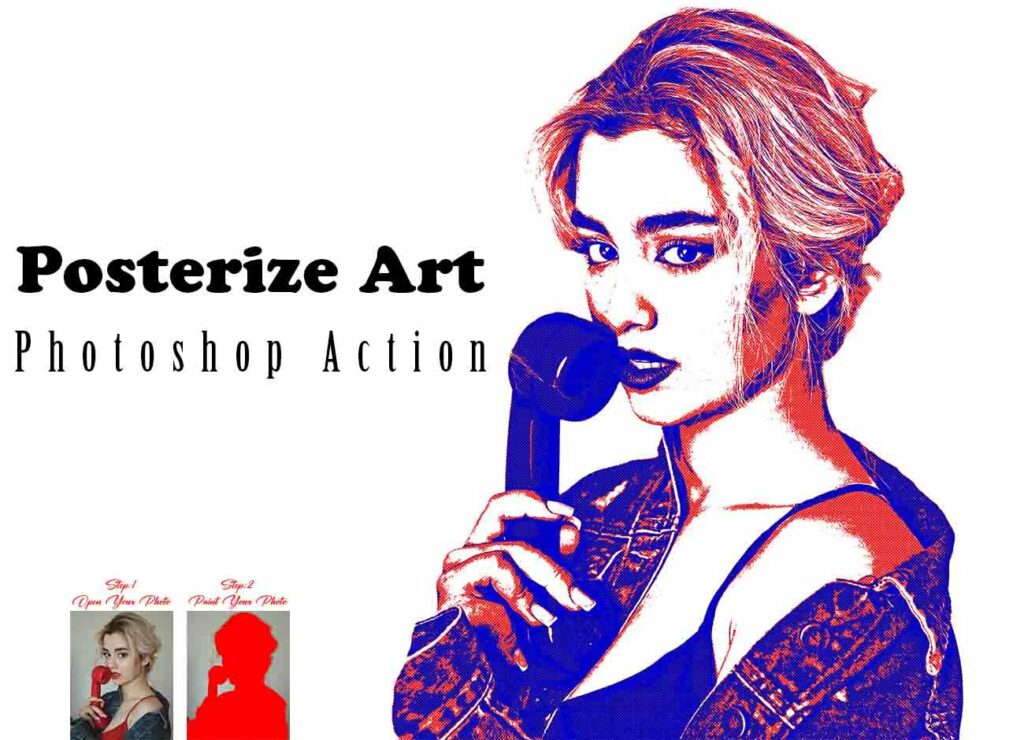Posterize Art Photoshop Action – MasterBundles