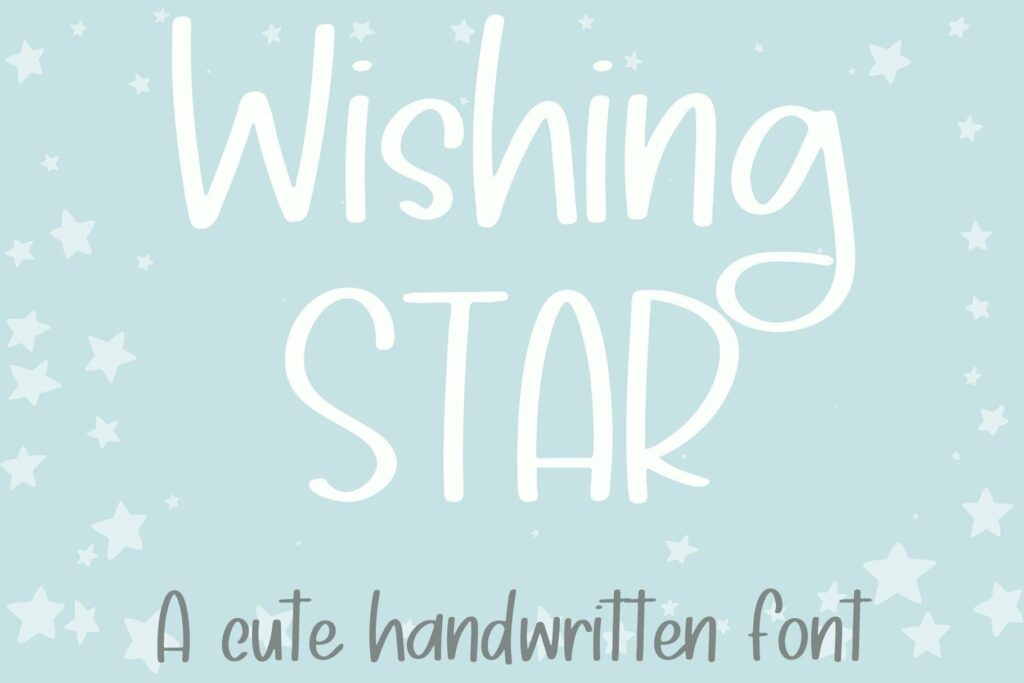 Wishing Star, Cute Handwritten Font – MasterBundles