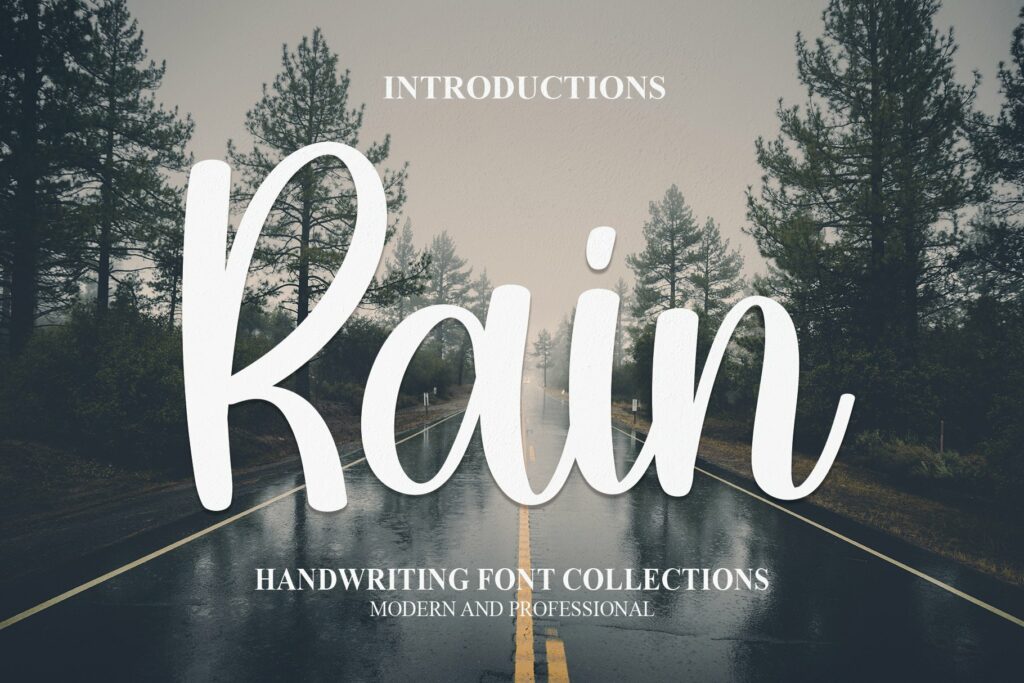 Rain | Script Font – MasterBundles