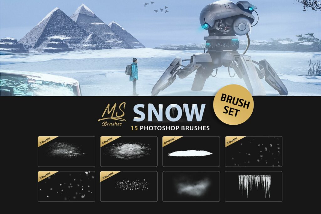 Dynamic Snow Photoshop Brushes – MasterBundles