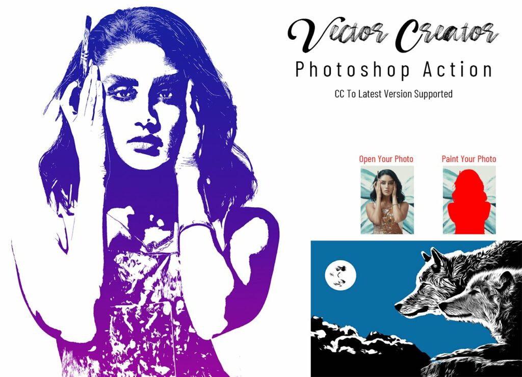Vector Creator Photoshop Action – MasterBundles