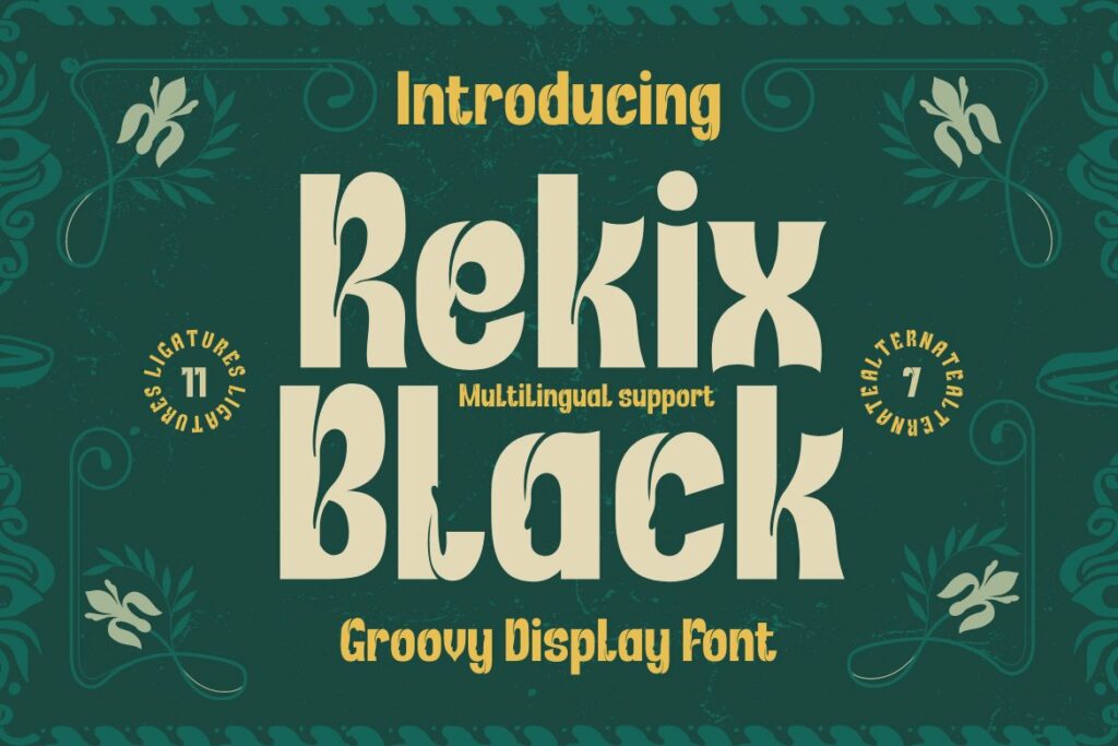 Rekix Black | Groovy Retro Font – MasterBundles