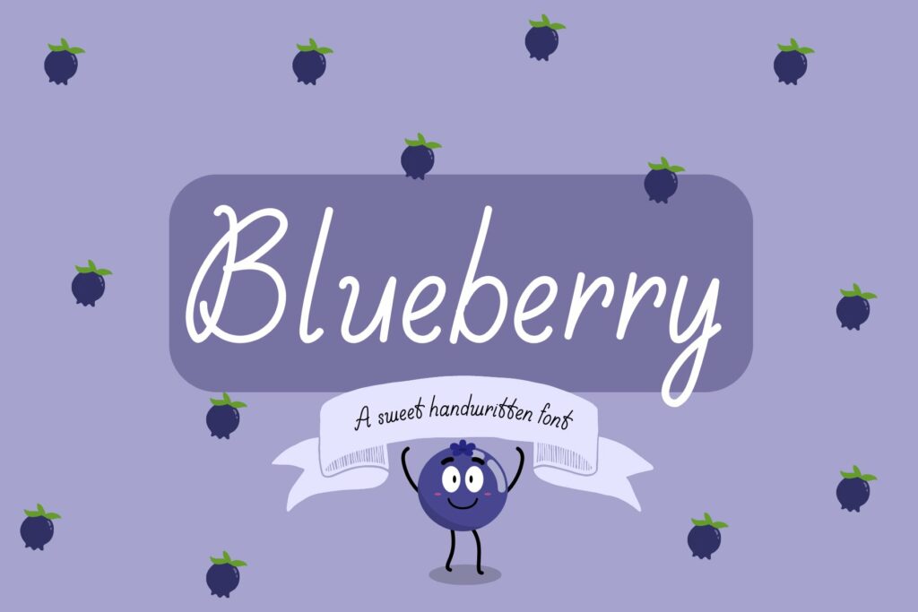 Blueberry Handwritten Font – MasterBundles