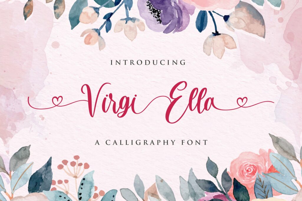 Virgi Ella - Lovely Calligraphy Font – MasterBundles