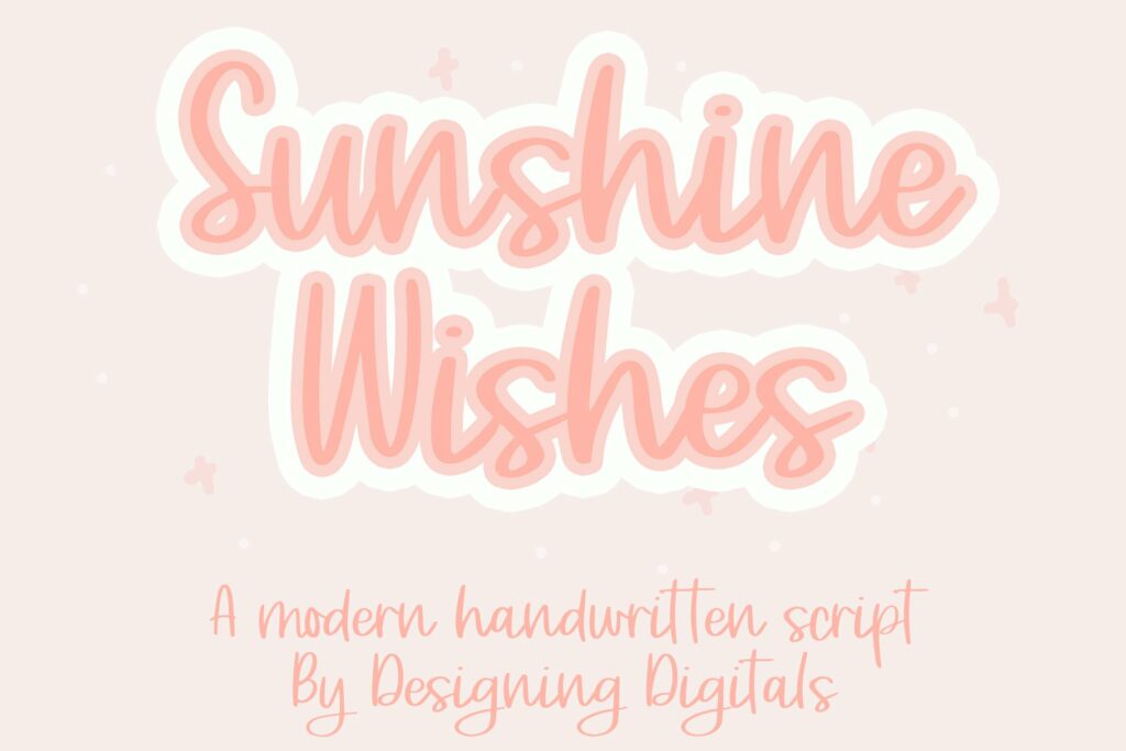 Sunshine Wishes Handwritten Script – MasterBundles