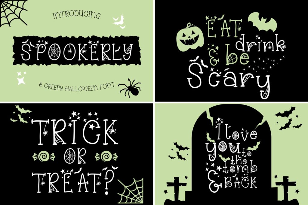 6 Spooky Halloween Fonts Bundle Set – MasterBundles