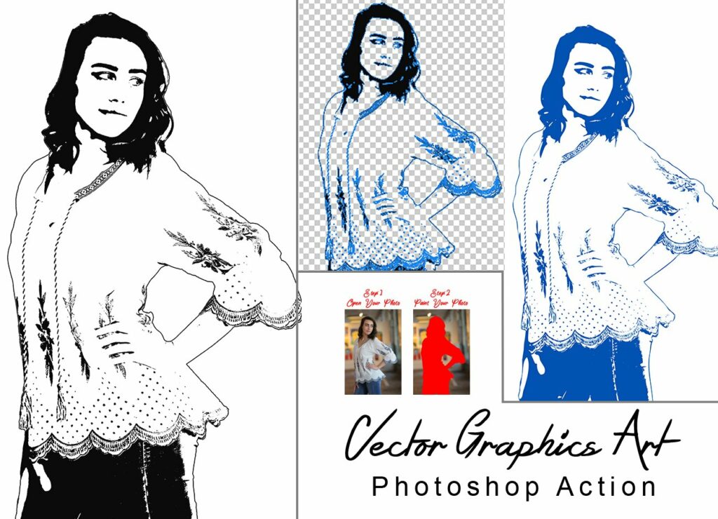 Vector Graphics Art Photoshop Action – MasterBundles