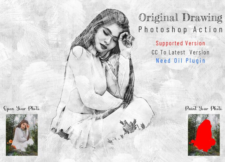 Original Drawing Photoshop Action – MasterBundles