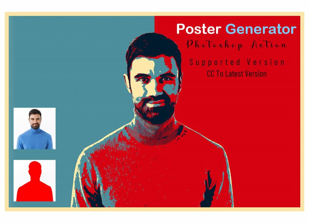 Poster Generator Photoshop Action – MasterBundles