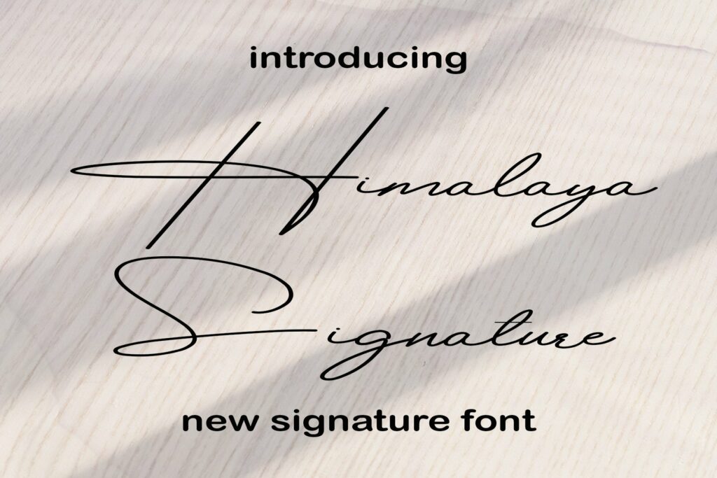 Himalaya Signature New Script Font – MasterBundles