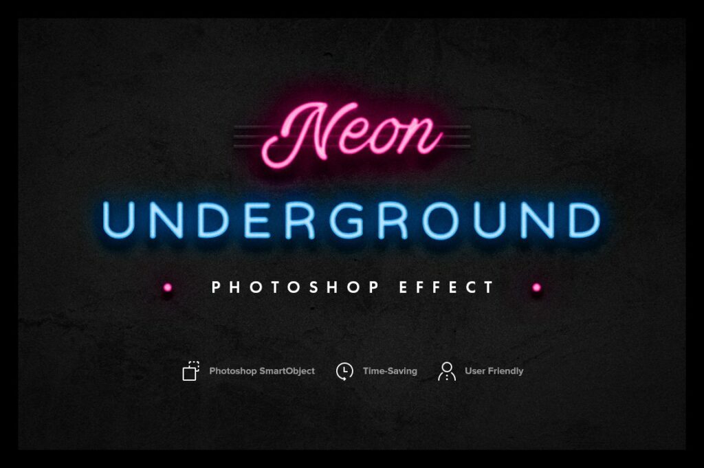 Neon Sign Photoshop Effect – MasterBundles