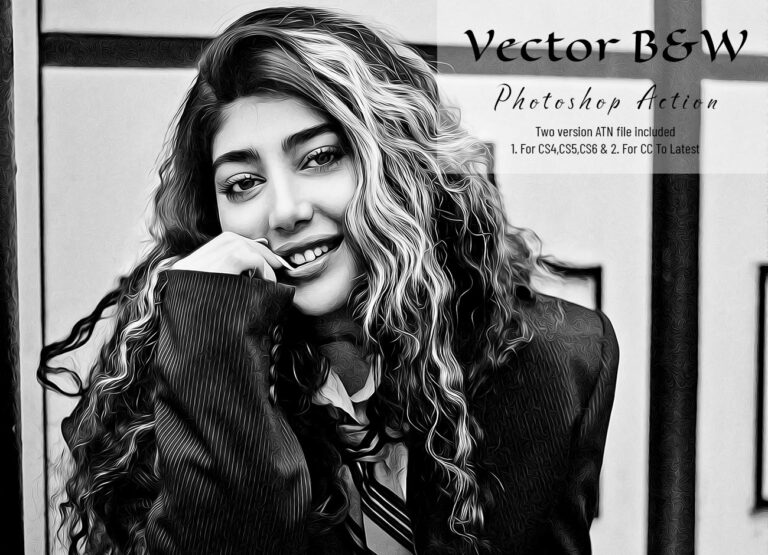 Vector B&W Photoshop Action – MasterBundles