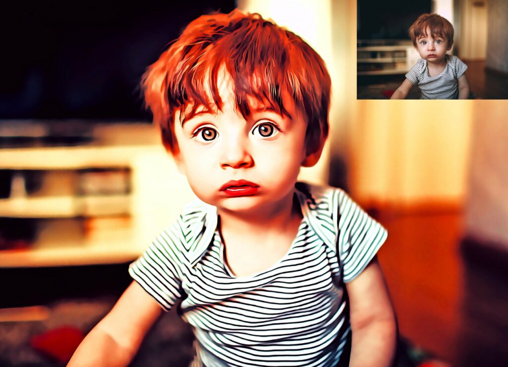 Awesome Oil Portrait PS Action – MasterBundles