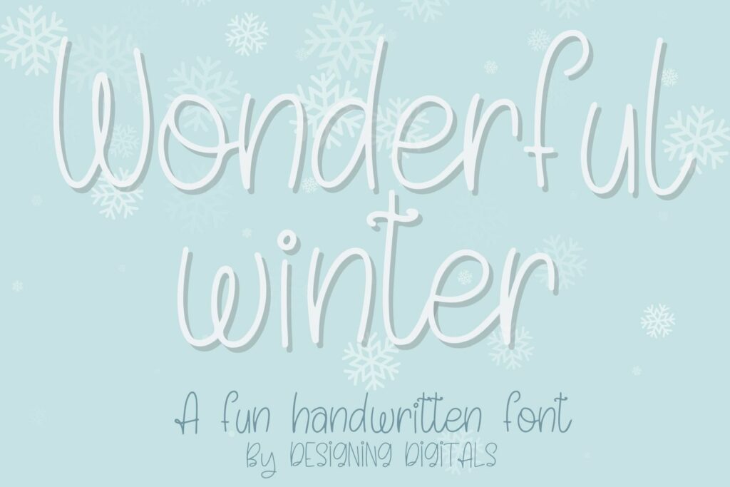 Wonderful Winter - Handwritten Font – MasterBundles
