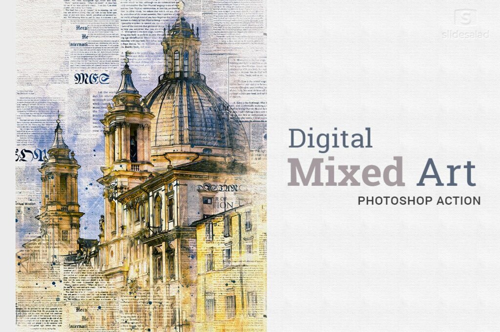 Digital Mixed Art Photoshop Action – MasterBundles