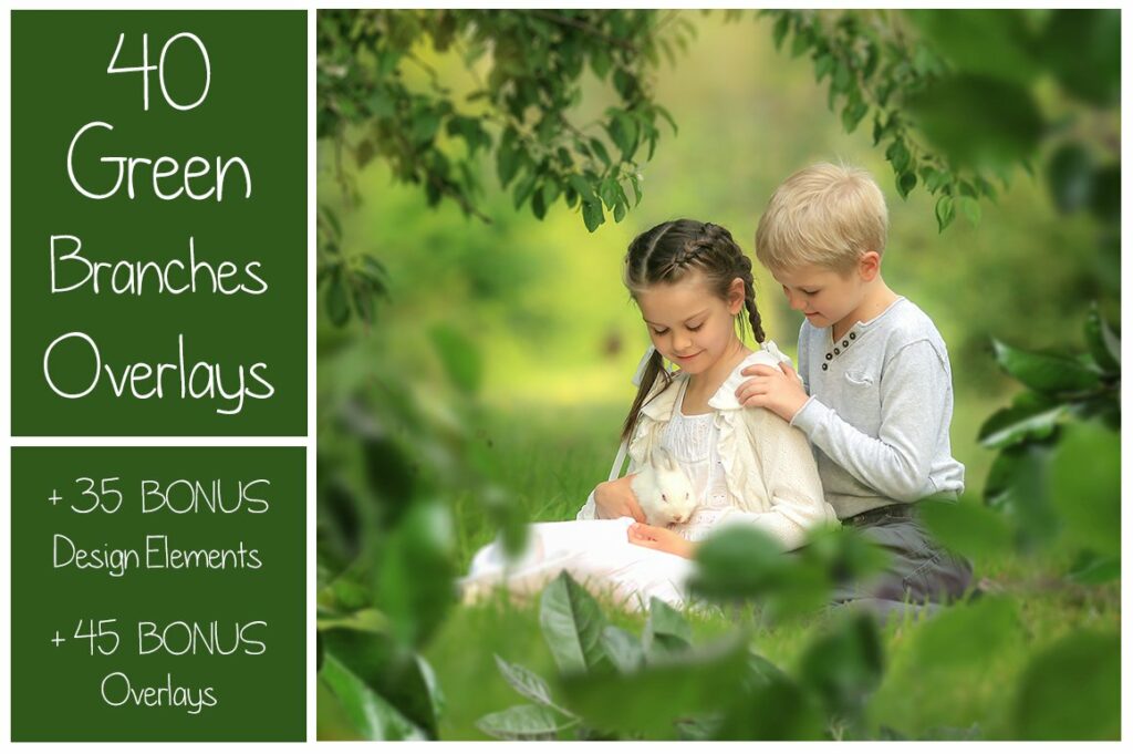 120 Green Tree Branches Overlays – MasterBundles