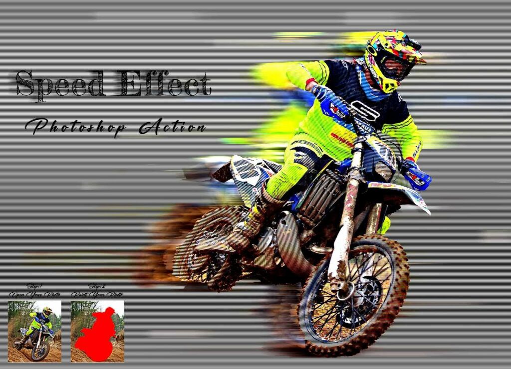 Speed Effect Photoshop Action – MasterBundles