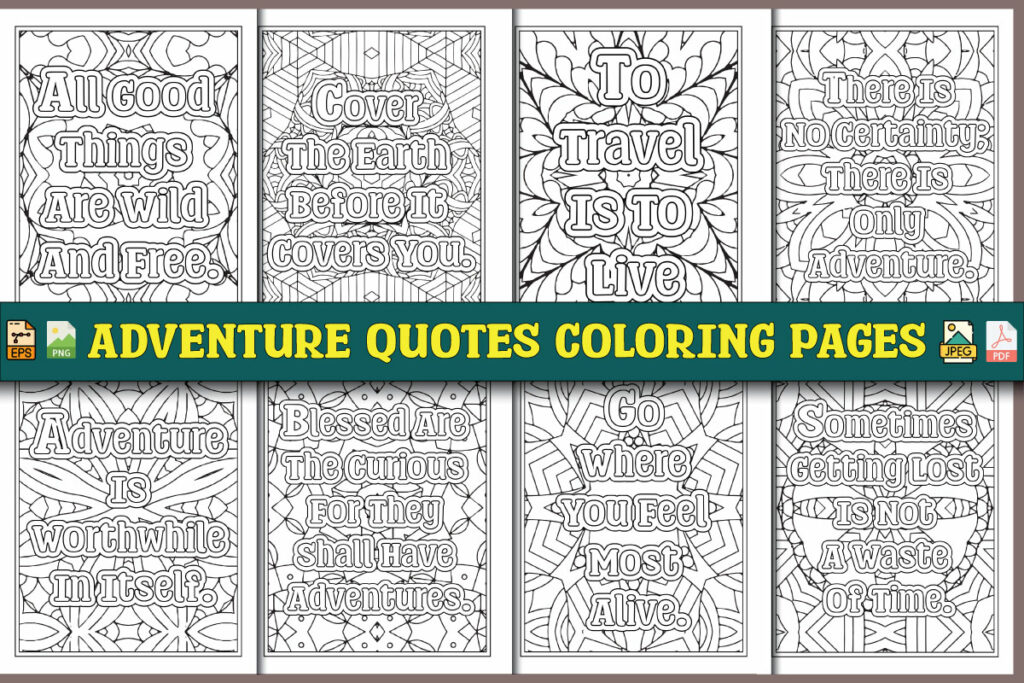 1000 Quotes Coloring Pages Bundle - MasterBundles