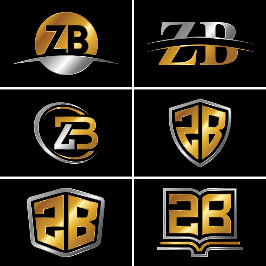 Initial Letter Z B Logo Design Vector Template. Graphic Alphabet Symbol ...