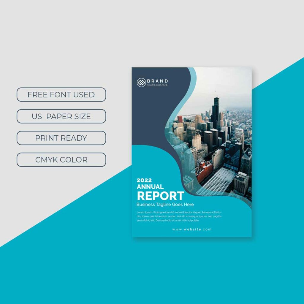 Annual Report Cover Template - MasterBundles
