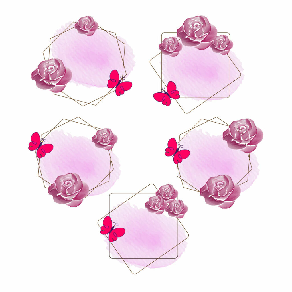 Beautiful Flowers And Butterfly Watercolor Bundle - MasterBundles