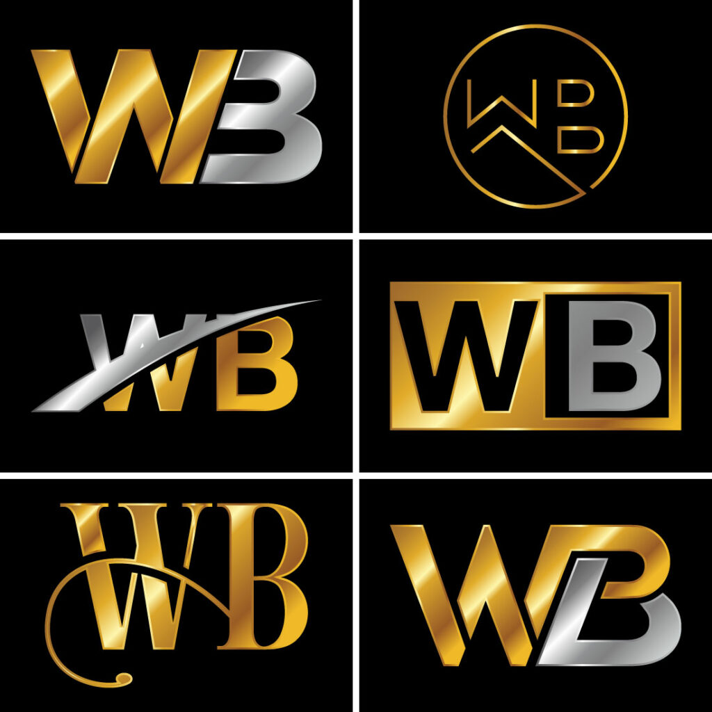 Initial Letter W B Logo Design Vector Template. Graphic Alphabet Symbol ...