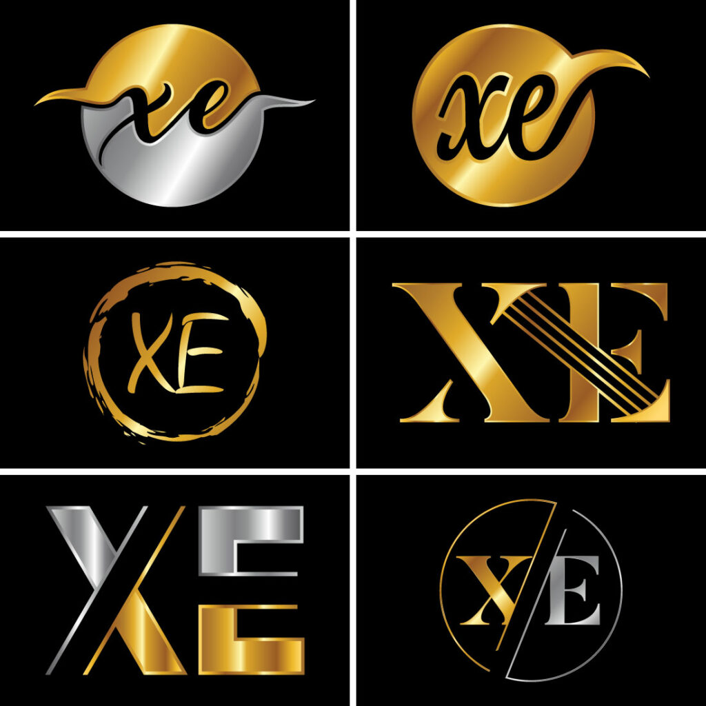 Initial Letter X E Logo Design Vector Template. Graphic Alphabet Symbol ...