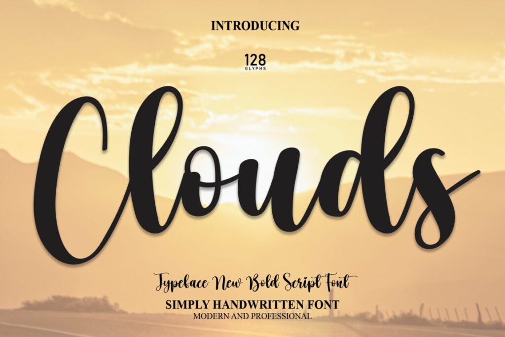 Clouds | Script Font – MasterBundles