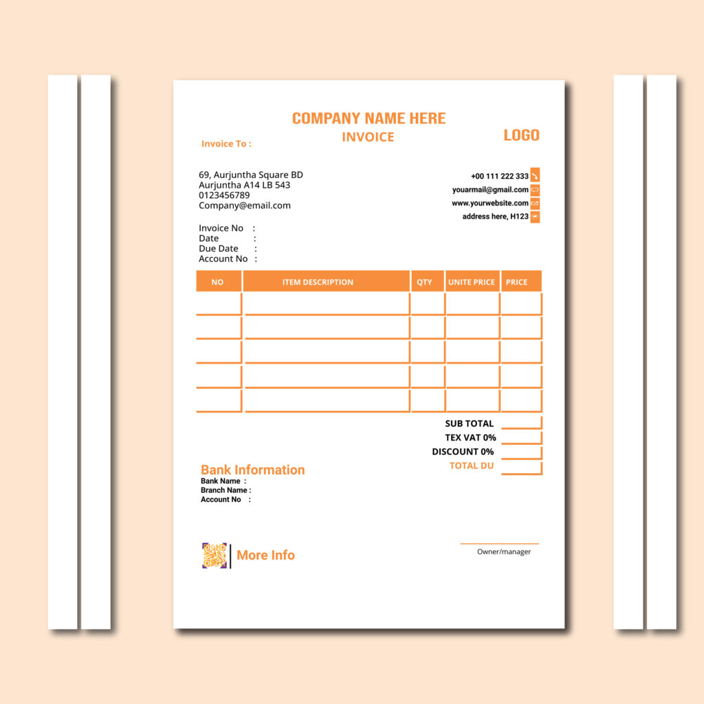 Invoice Design Template - MasterBundles