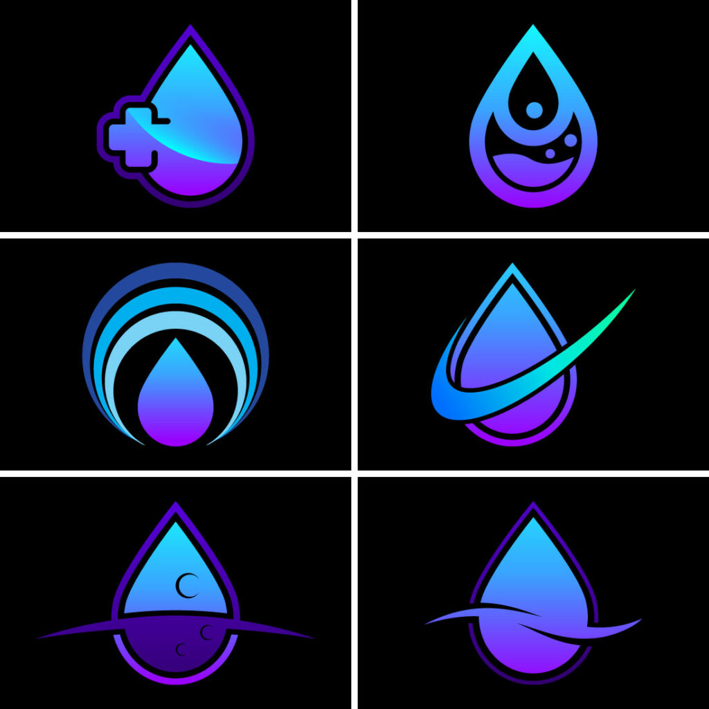 Abstract water drop logo sign symbol vector illustration, Water drop ...